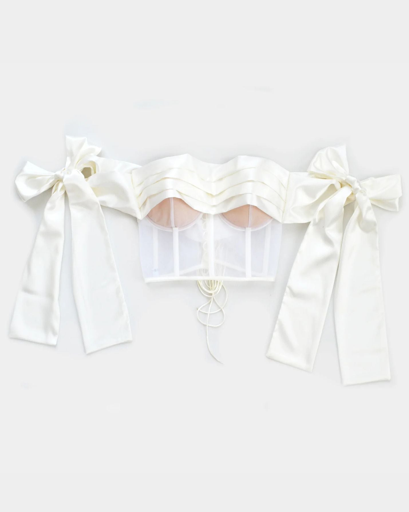BOW FOR A WOW WHITE CORSET