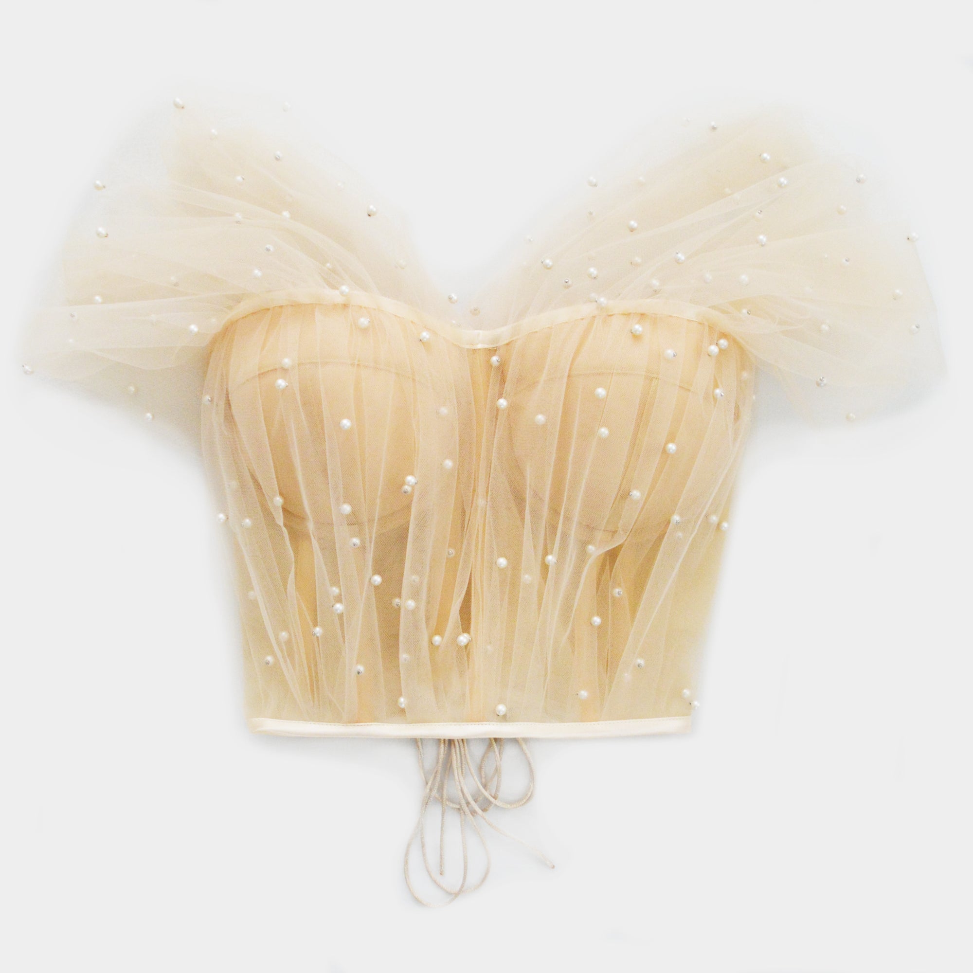 PEARLS ARE A GIRL'S BEST FRIEND CREAM CORSET